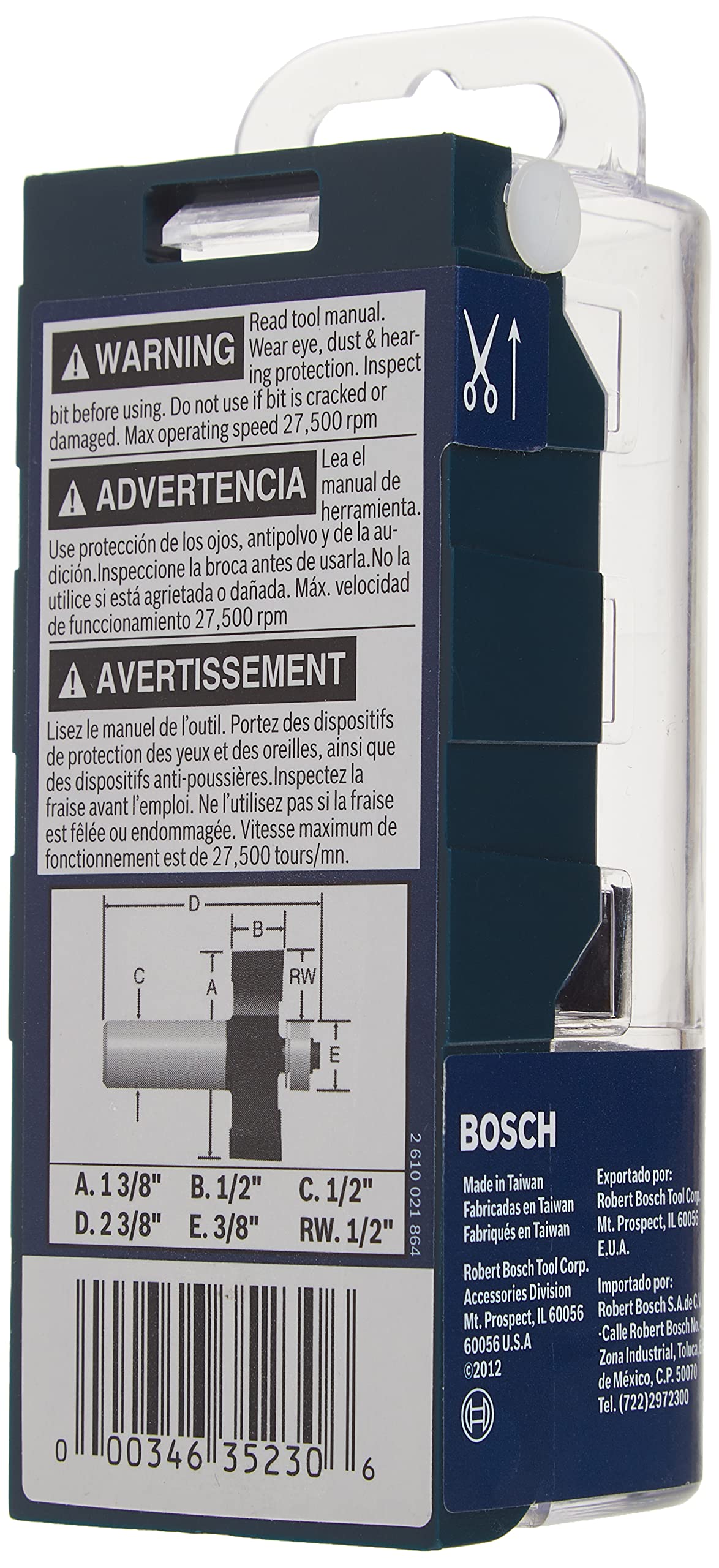 Bosch 85615MC 1/2 In. Rabbeting Router Bit