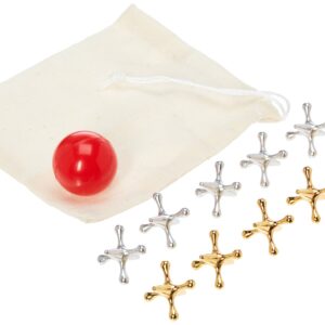 Metal Jacks and Rubber Ball Set