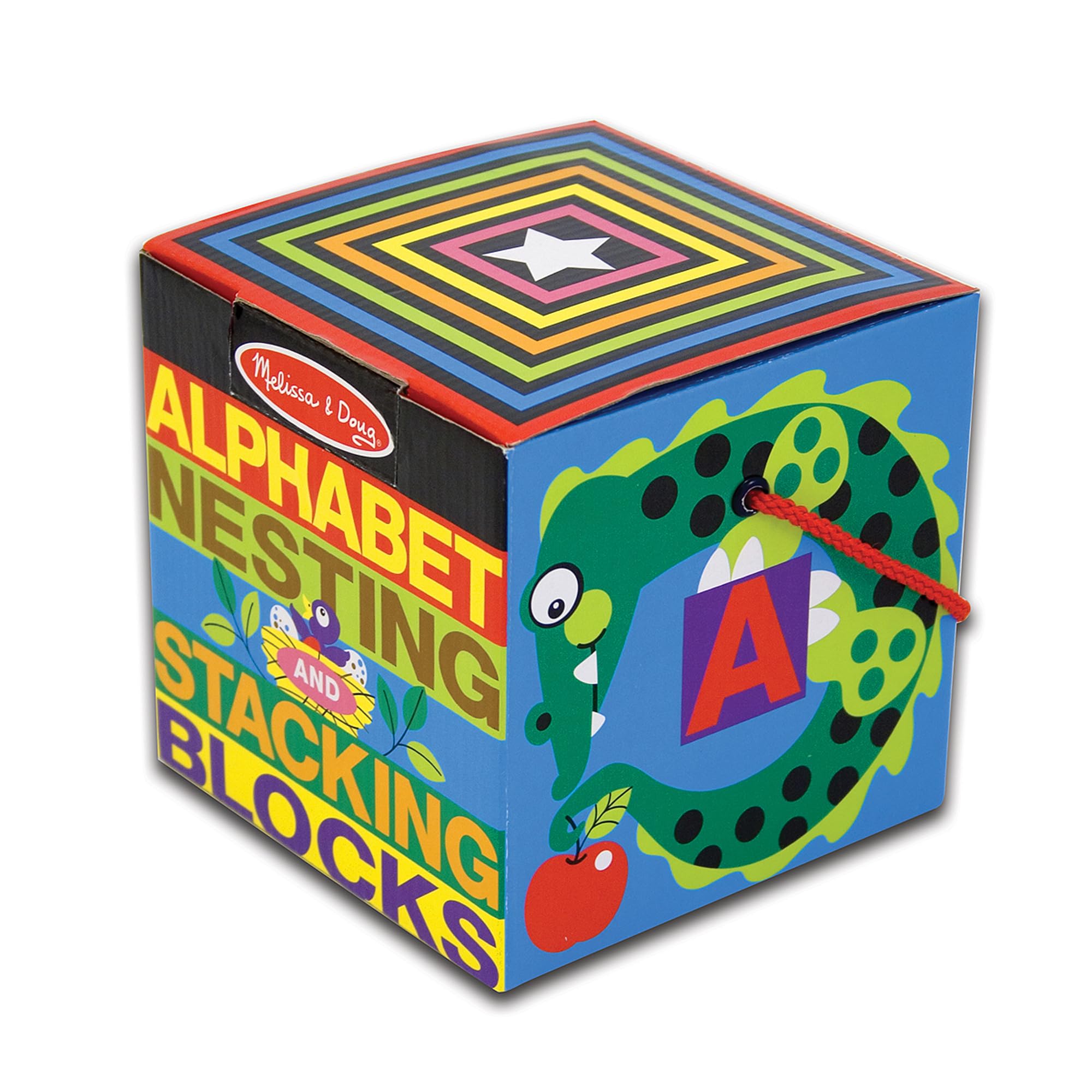 Melissa & Doug Deluxe 10-Piece Alphabet Nesting and Stacking Blocks - FSC Certified