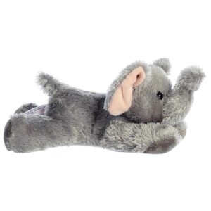 aurora® adorable mini flopsie™ ellie™ stuffed animal - playful ease - timeless companions - gray 8 inches