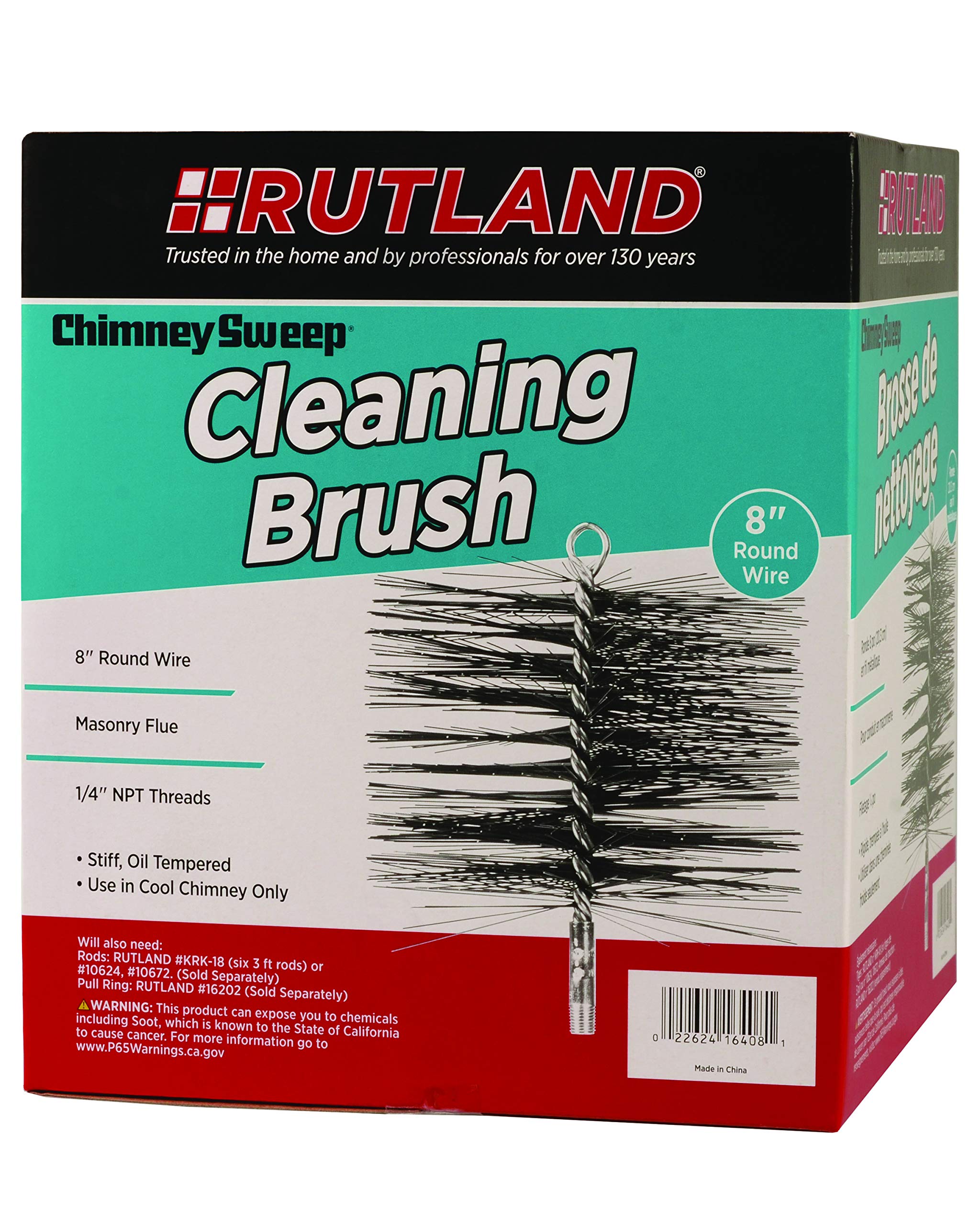 Rutland 16408 8" Round Chimney Cleaning Brush