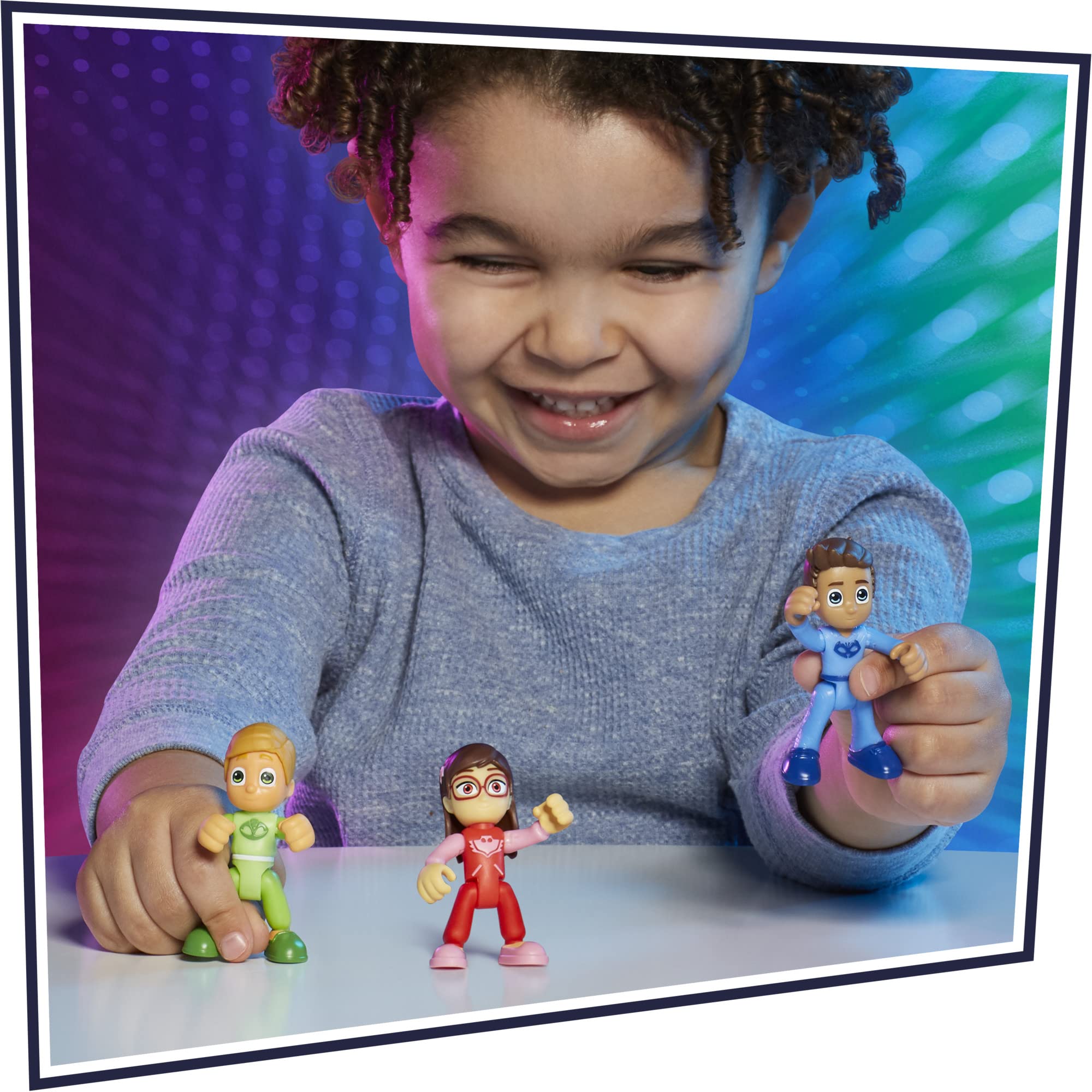 PJ Masks Hasbro Nighttime Heroes Figure Set Preschool Toy, 6 Action Figures and 11 Accessories for Kids Ages 3 and Up