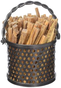 minuteman international twisted ropr fatwood holder basket caddy, graphite, 6.75 x 5.5 x 5.5