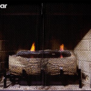 Enhance the Style of Your Fireplace with a Condar Mesh Screen. Fireplace Mesh Screen Curtain. 21" High. Includes 2 Panels, each 24" Wide.