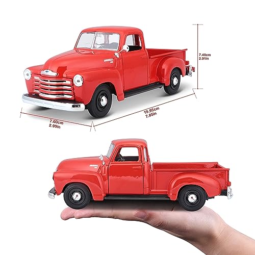 Maisto 1:25 Scale 1950 Chevrolet 3100 Pickup Diecast Truck Vehicle (Colors May Vary) , Red