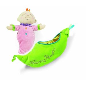 manhattan toy snuggle pod sweet pea first baby doll with cozy sleep sack for ages 6 months and up