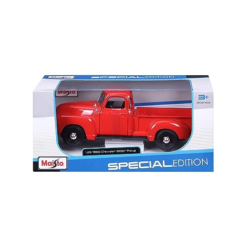 Maisto 1:25 Scale 1950 Chevrolet 3100 Pickup Diecast Truck Vehicle (Colors May Vary) , Red