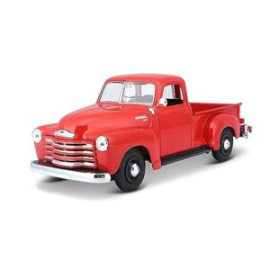 maisto 1:25 scale 1950 chevrolet 3100 pickup diecast truck vehicle (colors may vary) , red