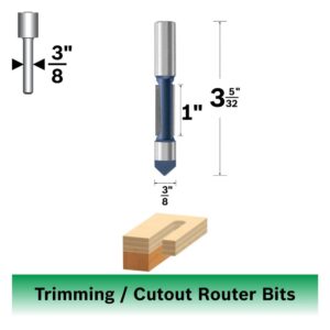 Bosch 85428M 3/8 In. x 1 In. Carbide Tipped 2-Flute Pilot Panel Bit