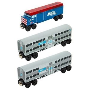 whittle shortline railroad metra f40 blue 3pc. set