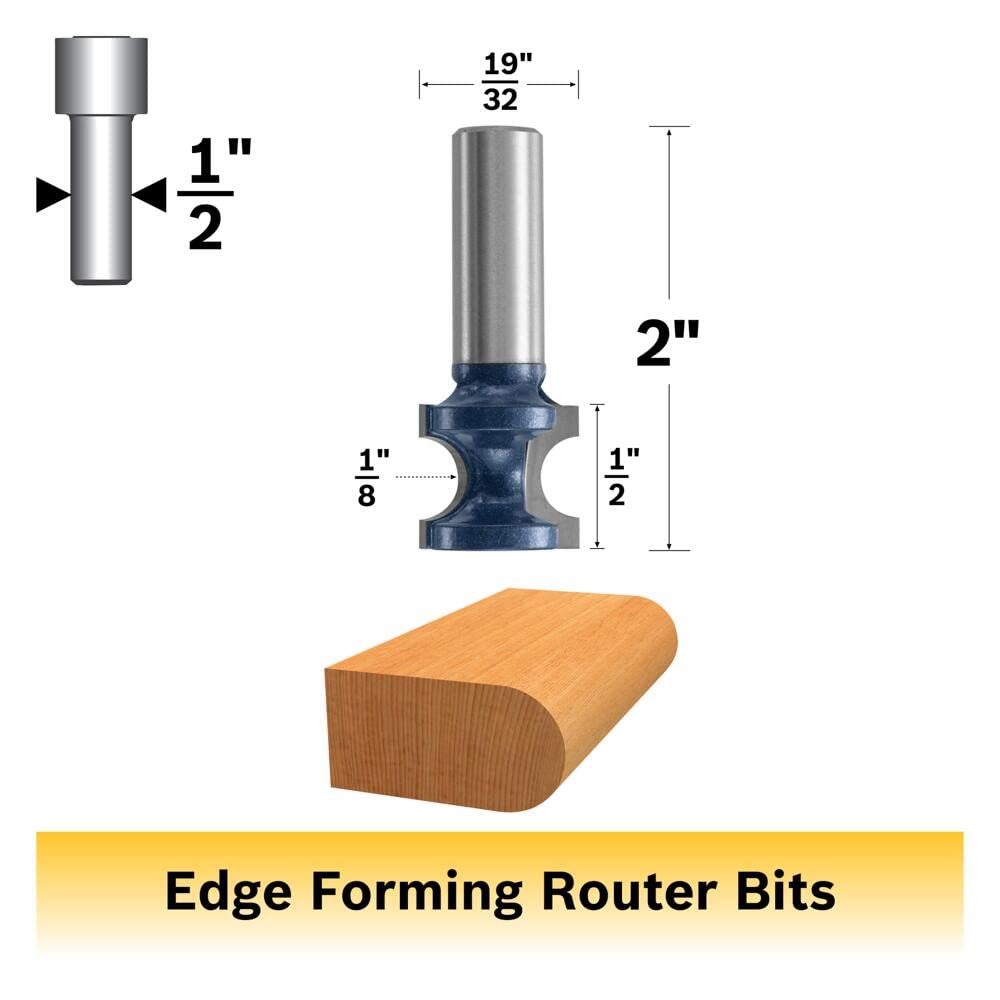 Bosch 84432M 1/8 in. x 1/2 in. Carbide Tipped Bullnose Bit