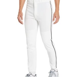 Mizuno mens Premier Piped Pant, White-black, Large US