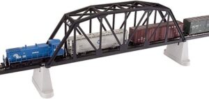 code 83 nickel silver 18" black through truss bridge kit ho scale atlas trains