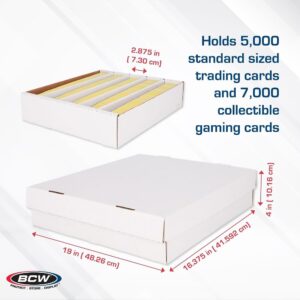 BCW Super Monster 5 Row Trading Card Storage Box -1ct | Holds 5000 Standard Trading Cards & 7000 Gaming Cards | Card Storage Box for Basketball, Football, MTG, Pokemon | Baseball Card Storage Box