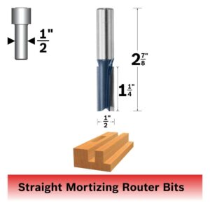 Bosch 84210M 1/2 in. x 1-1/4 in. Carbide Tipped 2-Flute Straight Bit