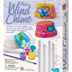 4M Make A Wind Chime Kit - Arts & Crafts Construct & Paint A Wind Powered Musical Chime DIY Gift for Kids, Boys & Girls