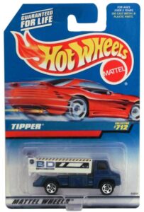 hot wheels 1998 1:64 scale blue tipper die cast truck collector #712