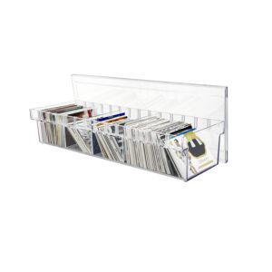 BallQube Trading Card Storage Box with Dividers Clear Stackable Storage Box with Dividers Card Boxes for Baseball Cards Trading Card Box for Football Cards Holds 800 Sports Cards