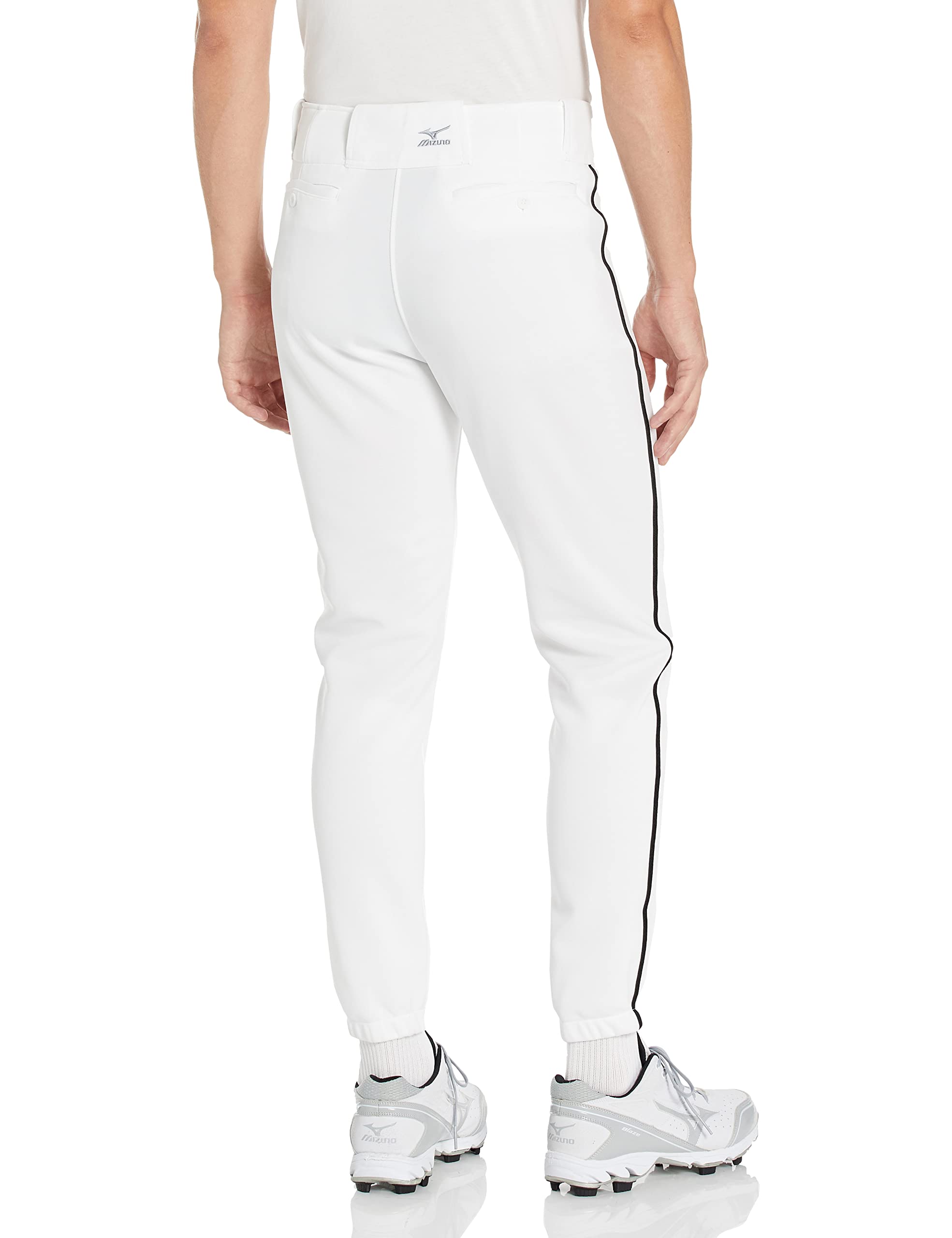 Mizuno mens Premier Piped Pant, White-black, Large US