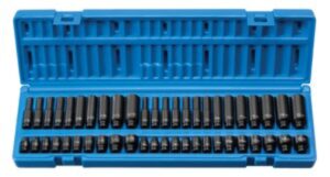 grey pneumatic 9748 48 pc. 1/4" drive fractional and metric impact socket set