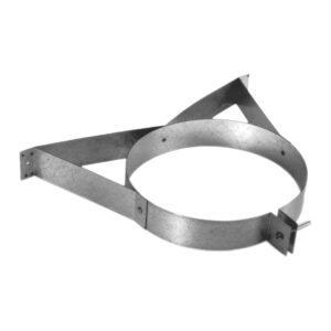 chimney 69641 6 in. dura-vent dura-plus wall strap- galvanized steel