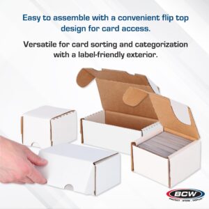 BCW 300 Count Trading Card Storage Box | Cardboard Organizer for Baseball, Basketball, Football Cards, MTG, Pokemon | Card Game Storage & Protection | Card Storage Box | Assembly Required