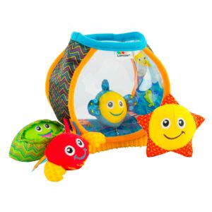 lamaze - my first fishbowl toy, capture baby's curiosity with sea creatures to rattle, squeak and collect with colorful patterns, interesting textures and unique sounds, 6 months and older