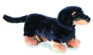 aurora® adorable mini flopsie™ vienna™ stuffed animal - playful ease - timeless companions - black 8 inches