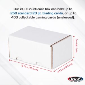 BCW 300 Count Trading Card Storage Box | Cardboard Organizer for Baseball, Basketball, Football Cards, MTG, Pokemon | Card Game Storage & Protection | Card Storage Box | Assembly Required