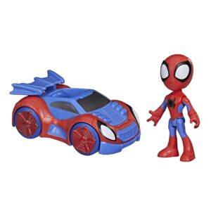 spidey and his amazing friends marvel spidey action figure and web-crawler vehicle, for kids ages 3 and up