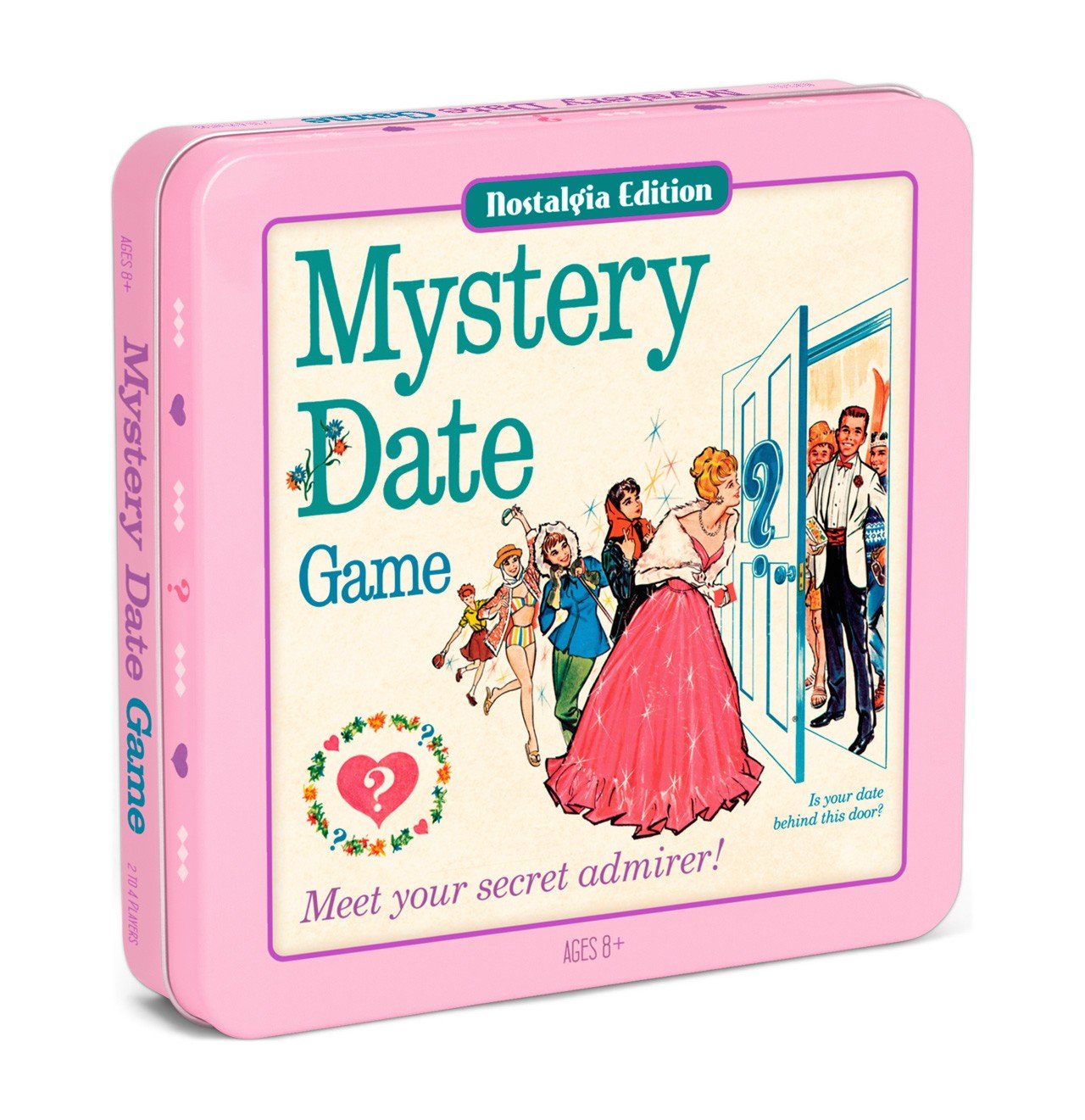 Winning Solutions Mystery Date Classic Board Game With Nostalgic Tin Case, Pink