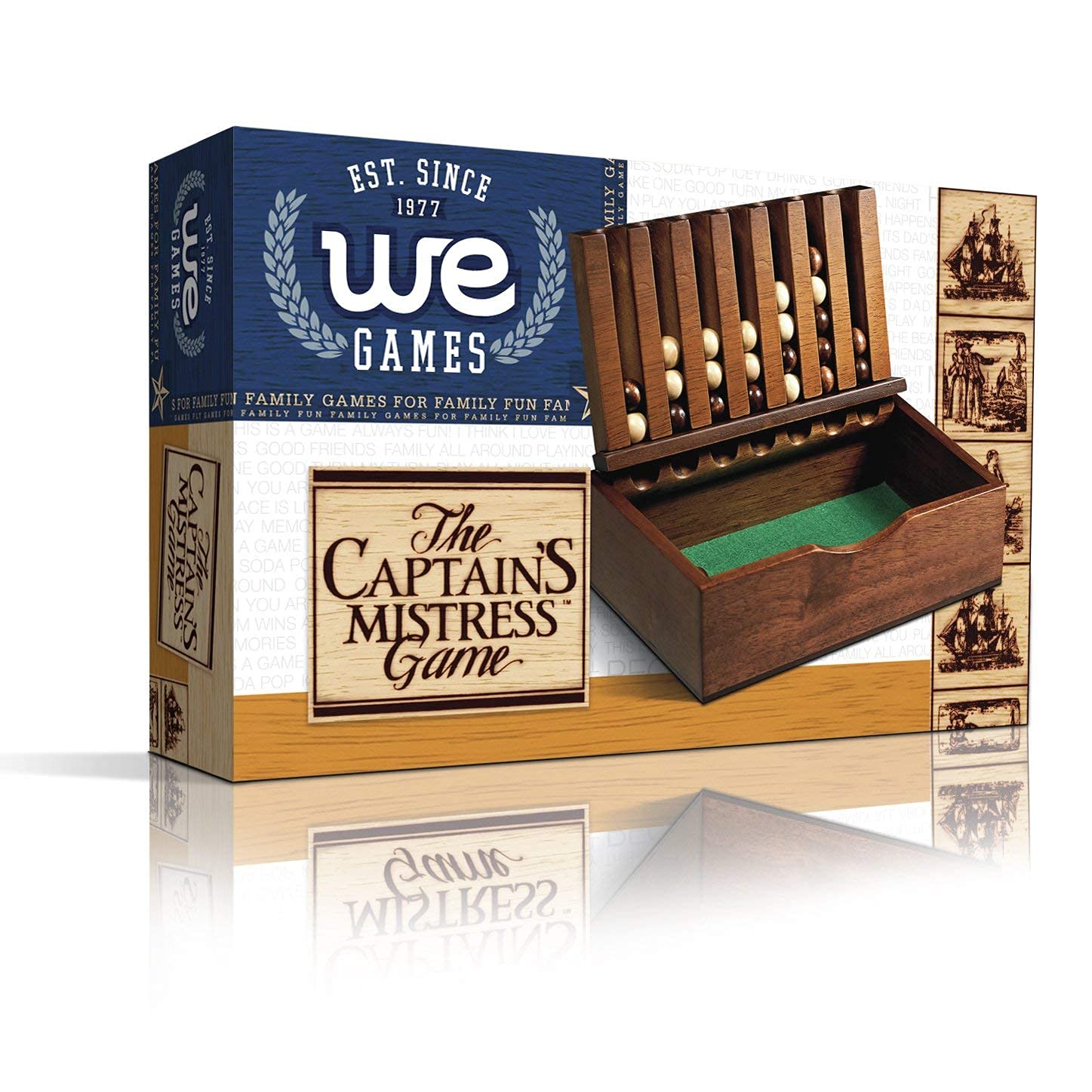 WE Games Wood Captain's Mistress (4-in-a-Row) Connect Game