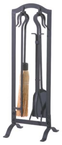 panacea 15001 wrought iron fireplace toolset, black, pack of 5