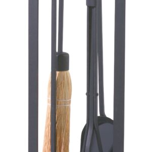 Panacea 15001 Wrought Iron Fireplace Toolset, Black, Pack of 5