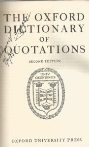 the oxford dictionary of quotations, 2nd edition