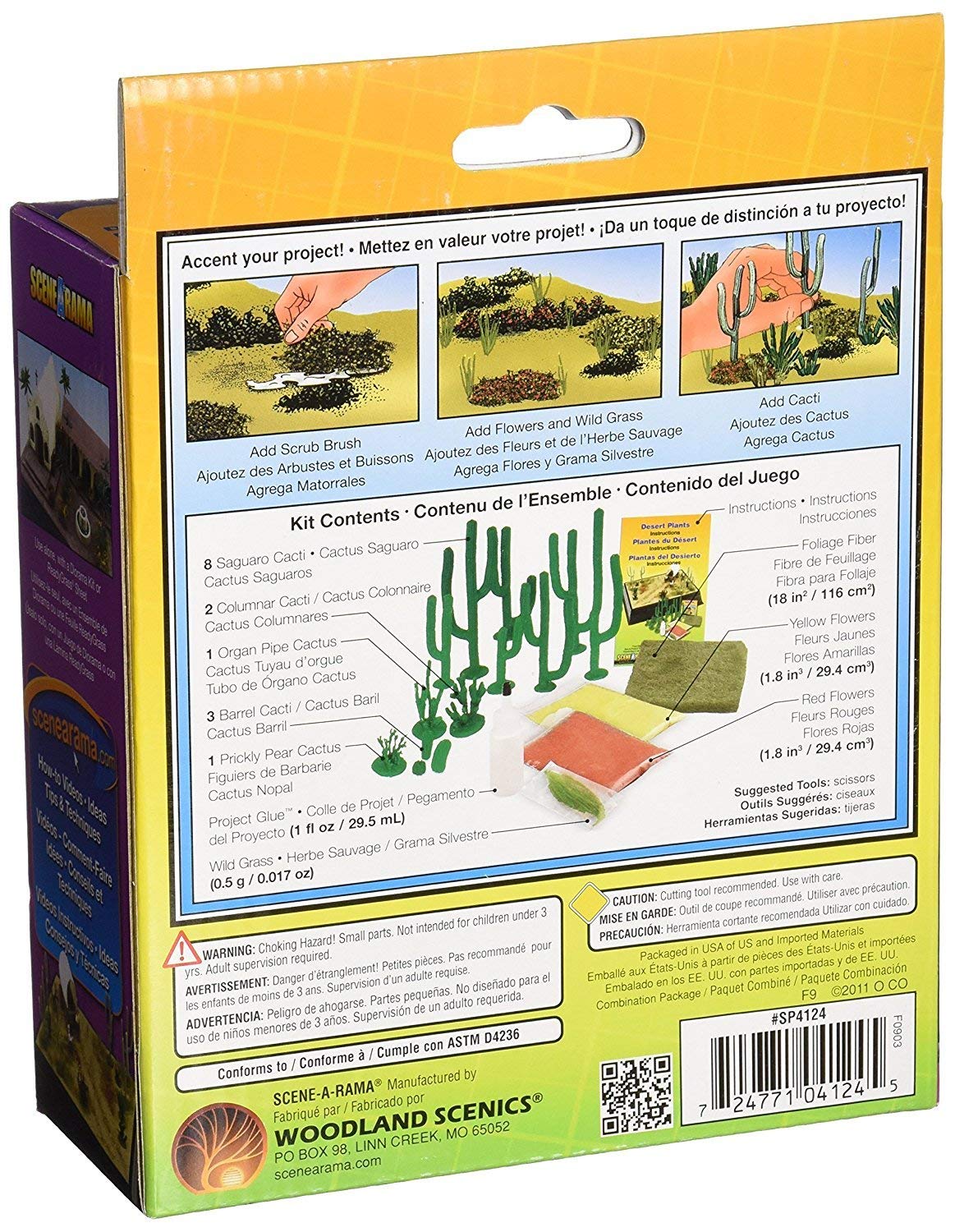 Woodland Scenics SP4124 Desert Plants Diorama Kit