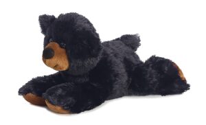 aurora® adorable mini flopsie™ sullivan™ stuffed animal - playful ease - timeless companions - black 8 inches