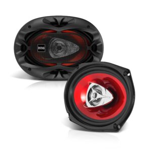 boss audio systems ch6930 chaos series 6 x 9 inch car stereo door speakers - 400 watts max, 3 way, full range audio, tweeters, coaxial, sold in pairs