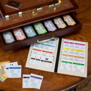 WS Game Company Monopoly Luxury Edition with Burl Finished Wood Cabinet