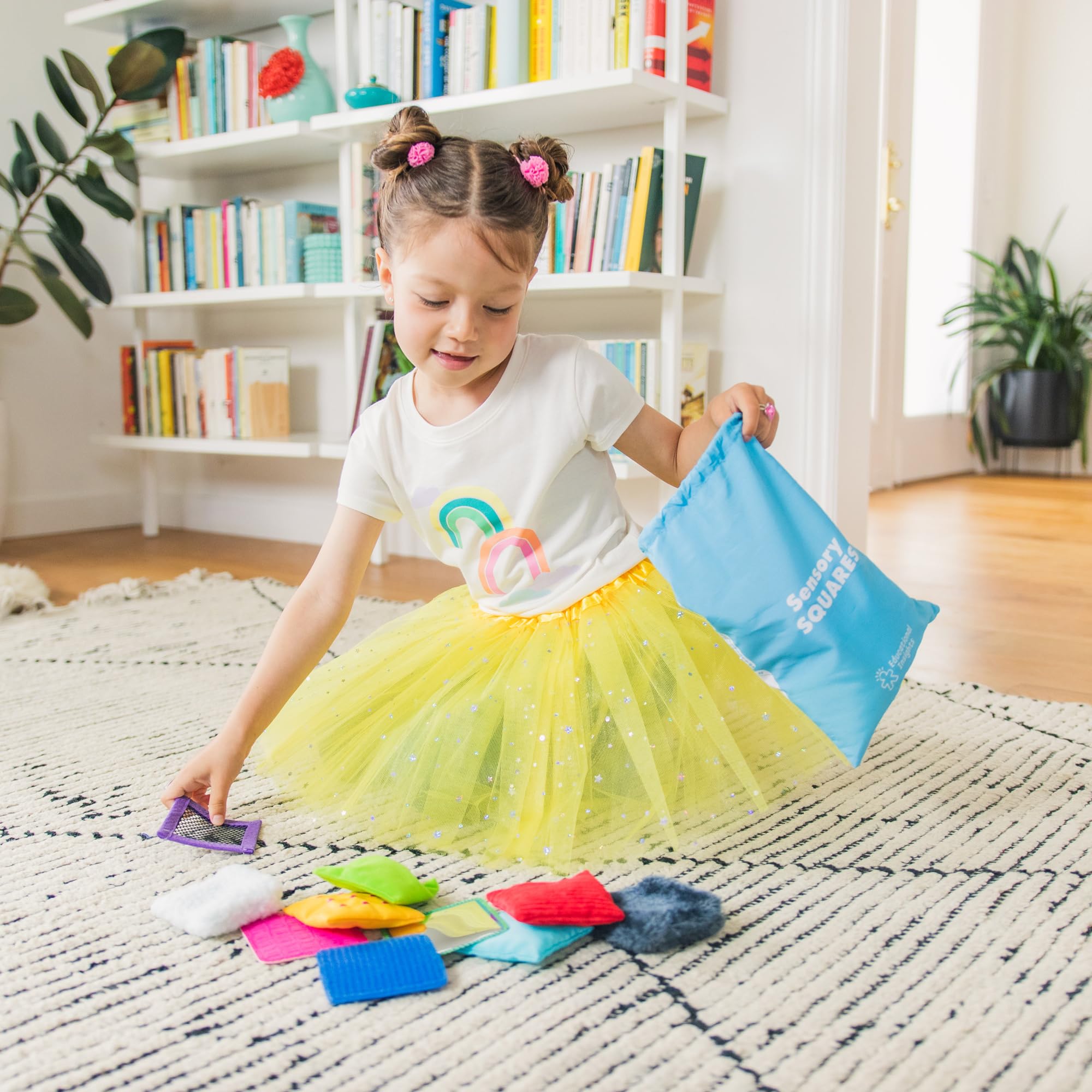 Educational Insights Sensory Squares, Textured Beanbags Squares, Toddler Sensory Toys, Preschool Kindergarten Classroom Must Haves, Set of 20 Beanbags, Ages 3+