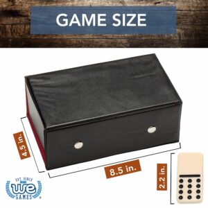 WE Games Double Twelve Dominoes Set - 91 Dominoes in Retro Travel Case - Ideal for Family Games - Perfect for Game Night