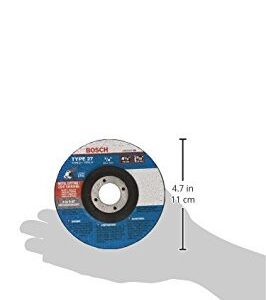 Bosch CG27M450 4-1/2 In. 3/32 In. 7/8 In. Arbor Type 27 24 Grit Light Grinding/Metal Cutting Abrasive Wheel