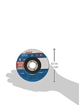 Bosch CG27M450 4-1/2 In. 3/32 In. 7/8 In. Arbor Type 27 24 Grit Light Grinding/Metal Cutting Abrasive Wheel