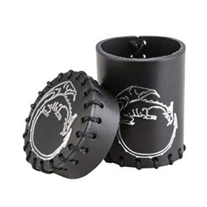 Q WORKSHOP Dragon Black Leather Dice Cup