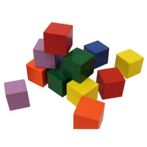 haba baby's first basic block set - 12 colorful wooden cubes (made in germany)