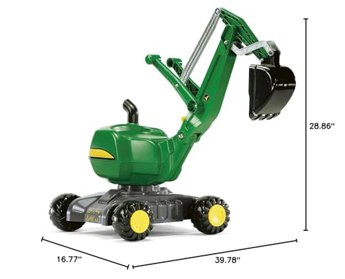 rolly toys John Deere Ride-On: 360-Degree Excavator Shovel/Digger, Youth Ages 3+