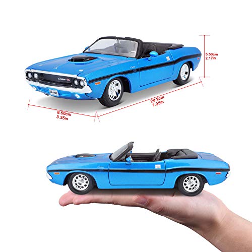 Maisto 1:24 Scale 1970 Dodge Challenger R/T Convertible Diecast Vehicle (Colors May Vary)