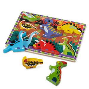 Melissa & Doug Dinosaur Wooden Chunky Puzzle (7 pcs) - FSC Certified