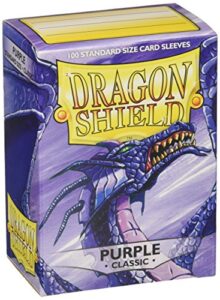 fantasy flight games dragon shield art10009 classic standard size sleeves 100pk-purple