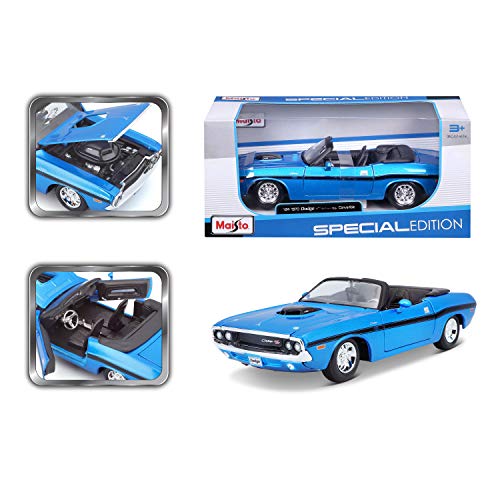 Maisto 1:24 Scale 1970 Dodge Challenger R/T Convertible Diecast Vehicle (Colors May Vary)